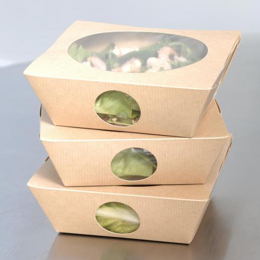 Boxed Salads look great in LunchRUSH Salad packaging